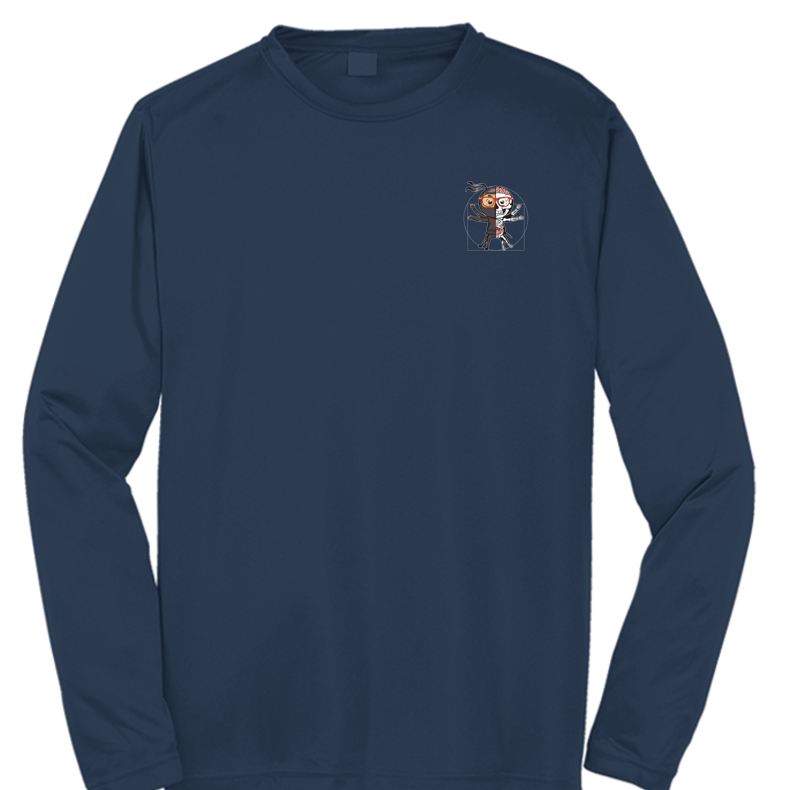 Vitruvian Ninja Nerd: Long Sleeve