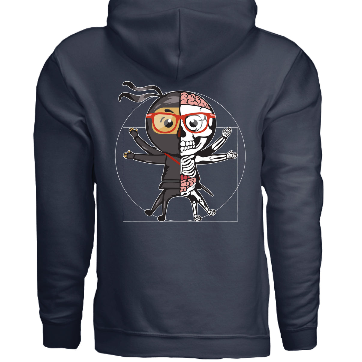 Vitruvian Ninja Nerd: Hoodie