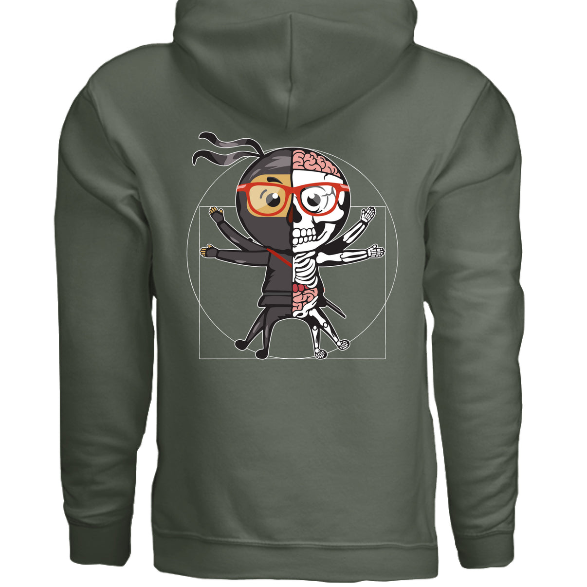 Vitruvian Ninja Nerd: Hoodie
