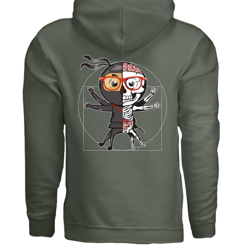 Vitruvian Ninja Nerd: Hoodie