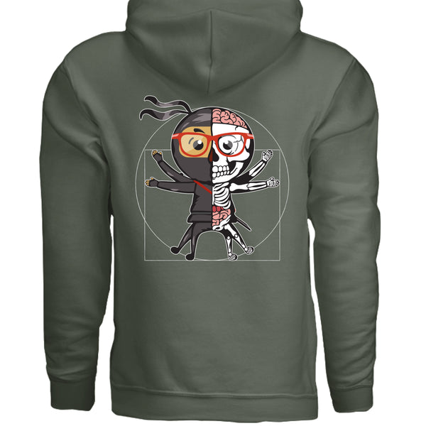 Vitruvian Ninja Nerd: Hoodie