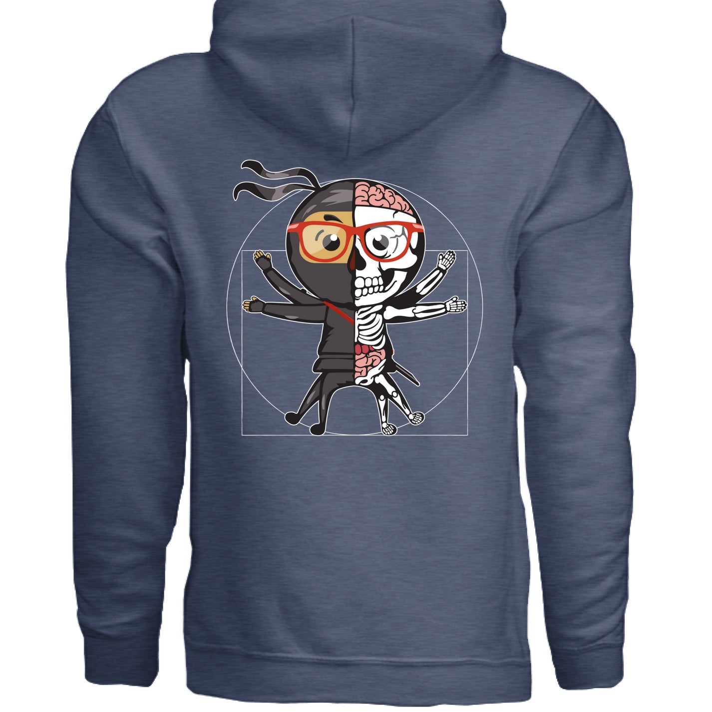 Vitruvian Ninja Nerd: Hoodie